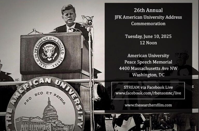 NOTICE: 26th Annual JFK American University Address Commemoration ...